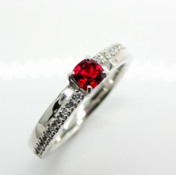 ピジョンブラッドカラールビー ダイヤモンドリング R 0.32ct D ピジョンブラッドカラールビー ダイヤモンドリング R 0.32ct D
