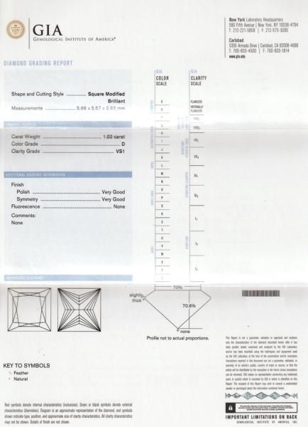 プリンセスカットダイヤモンドリング D 1.03ct D-VS1 0.58ct プリンセスカットダイヤモンドリング D 1.03ct D-VS1 0.58ct