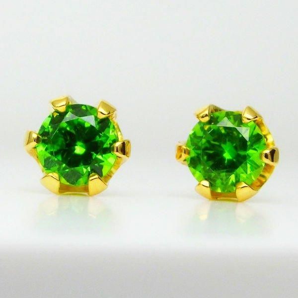 ロシア産デマントイドガーネットピアス DTG 0.207ct DTG 0.210ct ロシア産デマントイドガーネットピアス DTG 0.207ct DTG 0.210ct