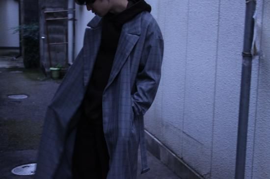 ATELIER BÉTON | アトリエ ベトン WOOL CHECK CONCEAL TRENCH ATELIER BÉTON | アトリエ ベトン WOOL CHECK CONCEAL TRENCH