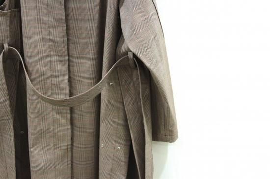 YOKE | DOWNSIZING BAL COLLAR COAT(GLEN CHECK) | ダウン YOKE | DOWNSIZING BAL COLLAR COAT(GLEN CHECK) | ダウン