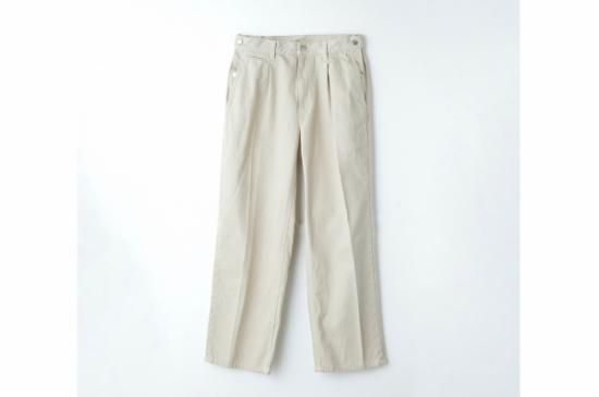 YOKE | 5P STRAGHT GURKHA DENIM TROUSERS(FOG WHITE) | 5P YOKE | 5P STRAGHT GURKHA DENIM TROUSERS(FOG WHITE) | 5P