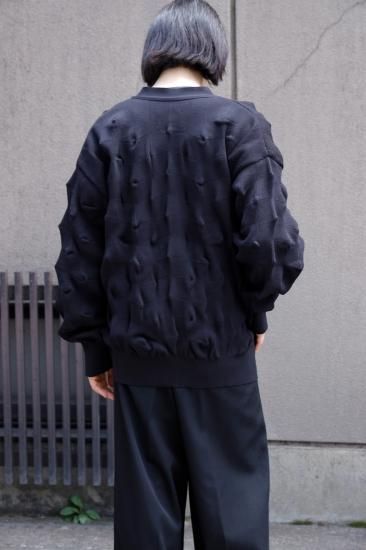 stein / BUMPY PATTERNED KNIT CARDIGAN(BLACK)通販サイト stein / BUMPY PATTERNED KNIT CARDIGAN(BLACK)通販サイト
