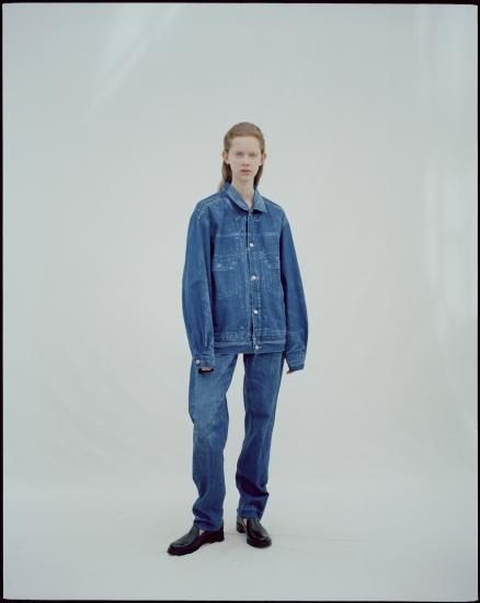 YOKE | LASER PROCESSED 5P STRAIGHT DENIM PANTS(INDIGO YOKE | LASER PROCESSED 5P STRAIGHT DENIM PANTS(INDIGO