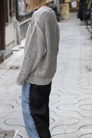 YOKE | MESH KNITTED CREWNECK SWEATER(WHITE) | メッシュニット YOKE | MESH KNITTED CREWNECK SWEATER(WHITE) | メッシュニット