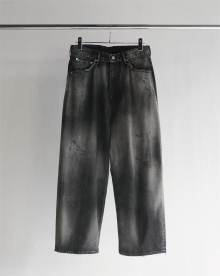 ANCELLM | アンセルム AGING WIDE DENIM 5P PANTS(BLACK ANCELLM | アンセルム AGING WIDE DENIM 5P PANTS(BLACK