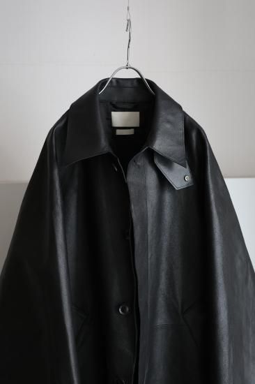 YOKE | LEATHER CUT-OFF HALF COAT(BLACK) | レザーカットオフ YOKE | LEATHER CUT-OFF HALF COAT(BLACK) | レザーカットオフ