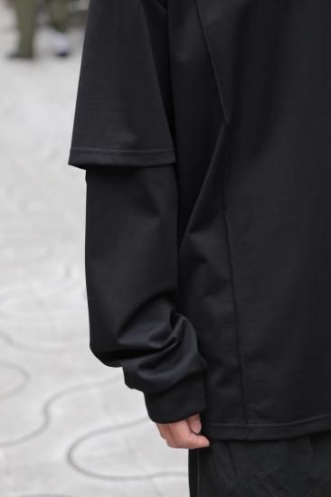 stein | シュタイン OVERSIZED LAYERED SLEEVE TEE(BLACK stein | シュタイン OVERSIZED LAYERED SLEEVE TEE(BLACK