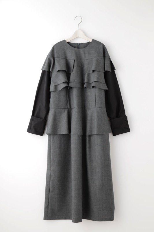 layered cloth one-piece - SUNAOKUWAHARA ONLINE STORE layered cloth one-piece - SUNAOKUWAHARA ONLINE STORE