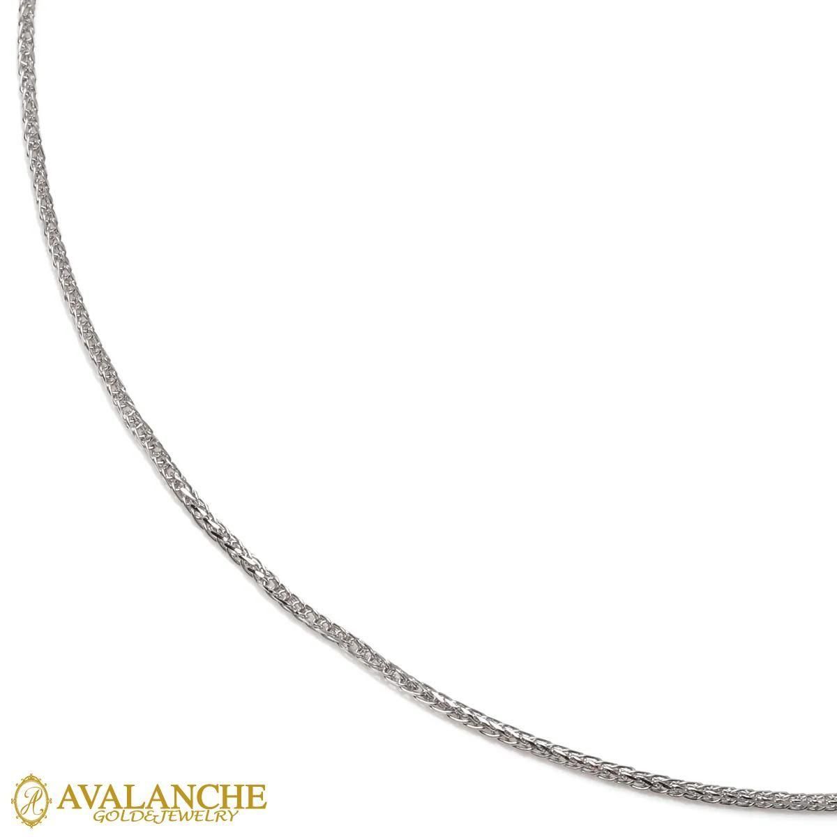 10K ホワイトゴールド フランクリンネックレス 幅1mm 40cm-55cm KKP6643-W - AVALANCHE OFFICIAL STORE