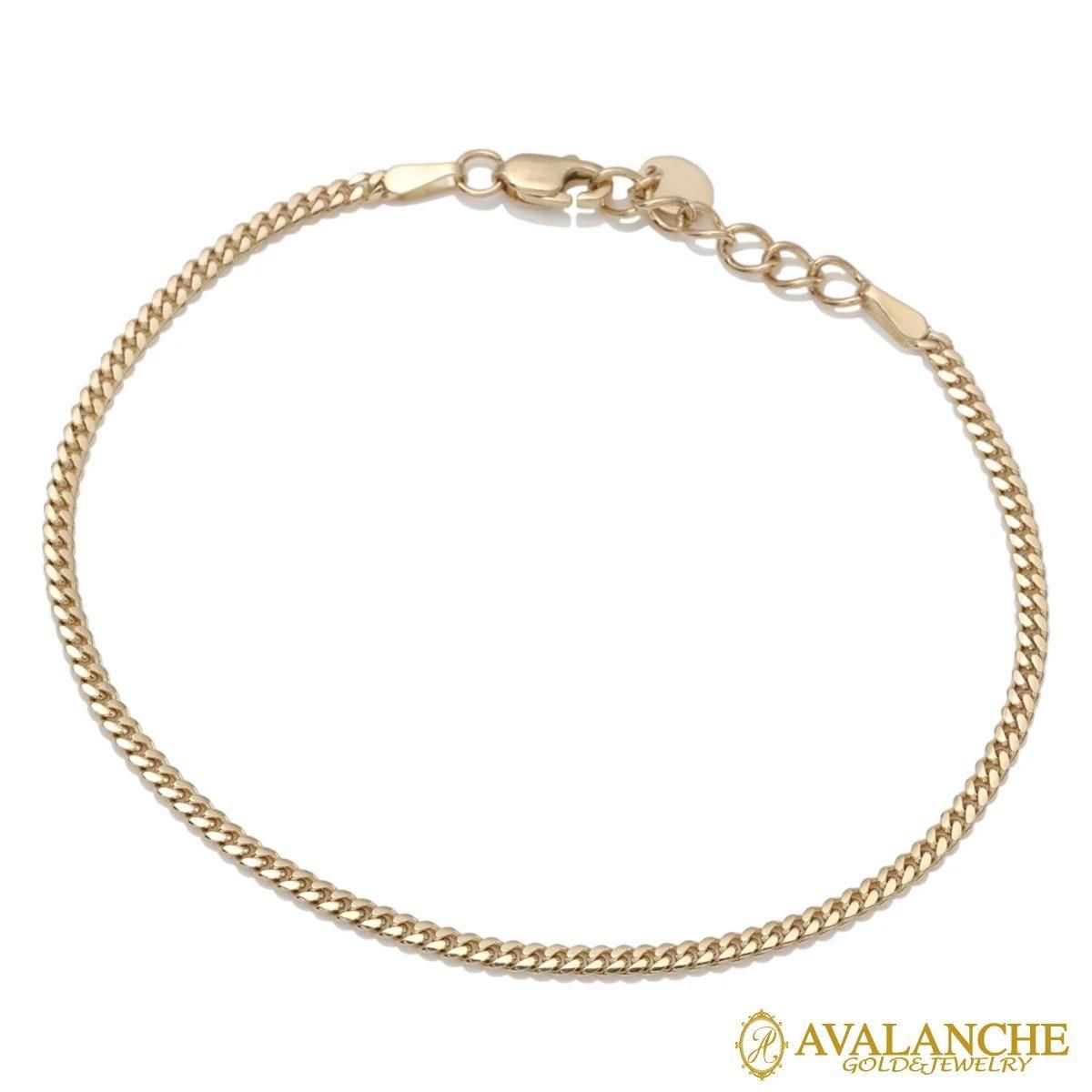 10K イエローゴールド マイアミブレスレット 幅2mm 16cm-18cm KKP7455-MIA060 - AVALANCHE OFFICIAL STORE