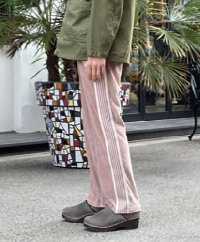 MR293A Narrow Track Pant - C/PE Velour/Old Rose(Needles MR293A Narrow Track Pant - C/PE Velour/Old Rose(Needles