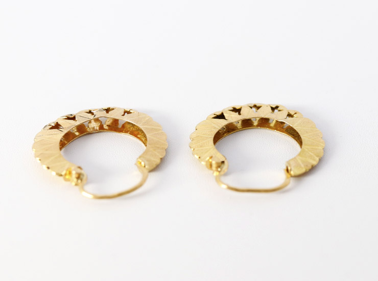 ヴィンテージK18クレオールピアス ヴィンテージK18クレオールピアス