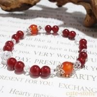 レッドアゲート」の商品一覧(ブレスレット、etc)【cute stone】 レッドアゲート」の商品一覧(ブレスレット、etc)【cute stone】