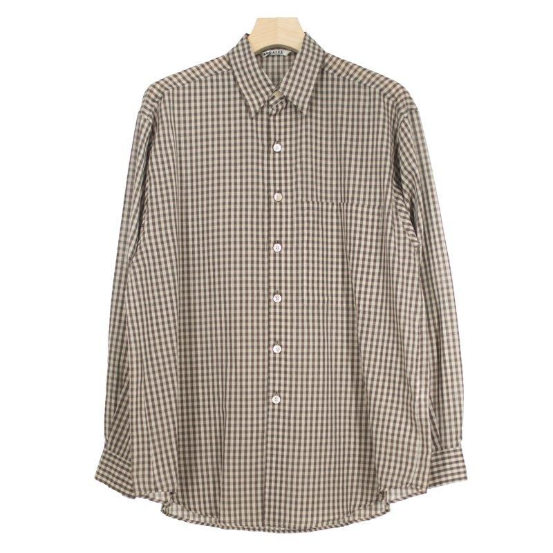 AURALEE AIRY LIGHT COTTON CHECK BIG SHIRT | オーラリー AURALEE AIRY LIGHT COTTON CHECK BIG SHIRT | オーラリー