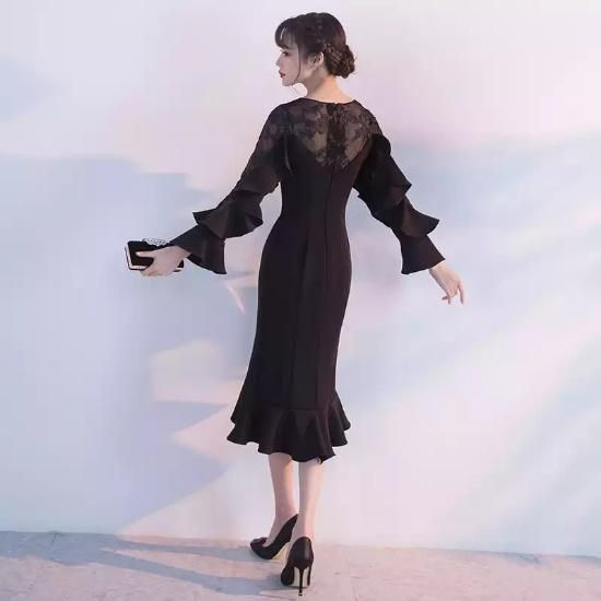 リゾート ワンピース コーデ パーティー 結婚式 膝丈 長袖 リゾート ワンピース コーデ パーティー 結婚式 膝丈 長袖