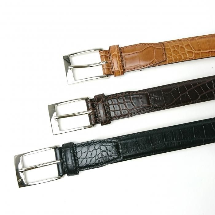 カルクル・クロコダイル型押しベルト | carcru online shop カルクル・クロコダイル型押しベルト | carcru online shop