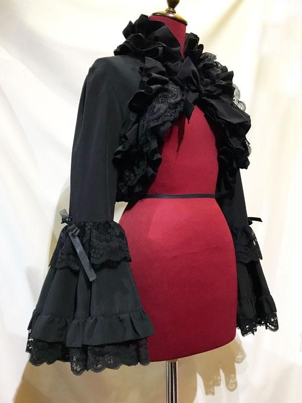 ◇受注商品◇総フリル姫袖ボレロ:黒 - MARBLE ~online shop~ ◇受注商品◇総フリル姫袖ボレロ:黒 - MARBLE ~online shop~
