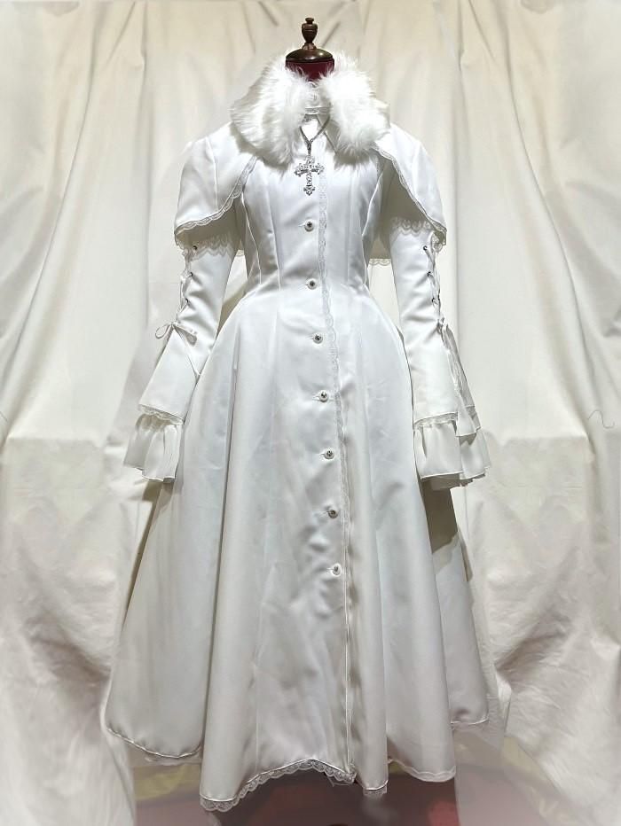 ◇受注商品◇デコレーションクロス付きファー衿ケープ+袖あみ ◇受注商品◇デコレーションクロス付きファー衿ケープ+袖あみ