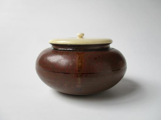高取焼 大海茶入 (共箱) 初代 鬼丸碧山 - 茶道具販売 栗林園 高取焼 大海茶入 (共箱) 初代 鬼丸碧山 - 茶道具販売 栗林園