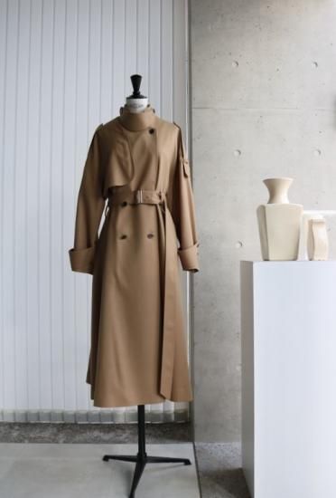 22-09 受注・フラノノーカラートレンチコート - MAISON de R 22-09 受注・フラノノーカラートレンチコート - MAISON de R