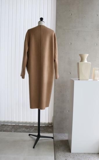 22-09 リバー仕立て・ノーカラーコート - MAISON de R 22-09 リバー仕立て・ノーカラーコート - MAISON de R