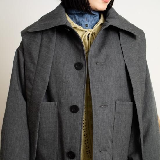 JöICEADDED ジョイスアディッド 「Wool Gabardine Half Coat JöICEADDED ジョイスアディッド 「Wool Gabardine Half Coat