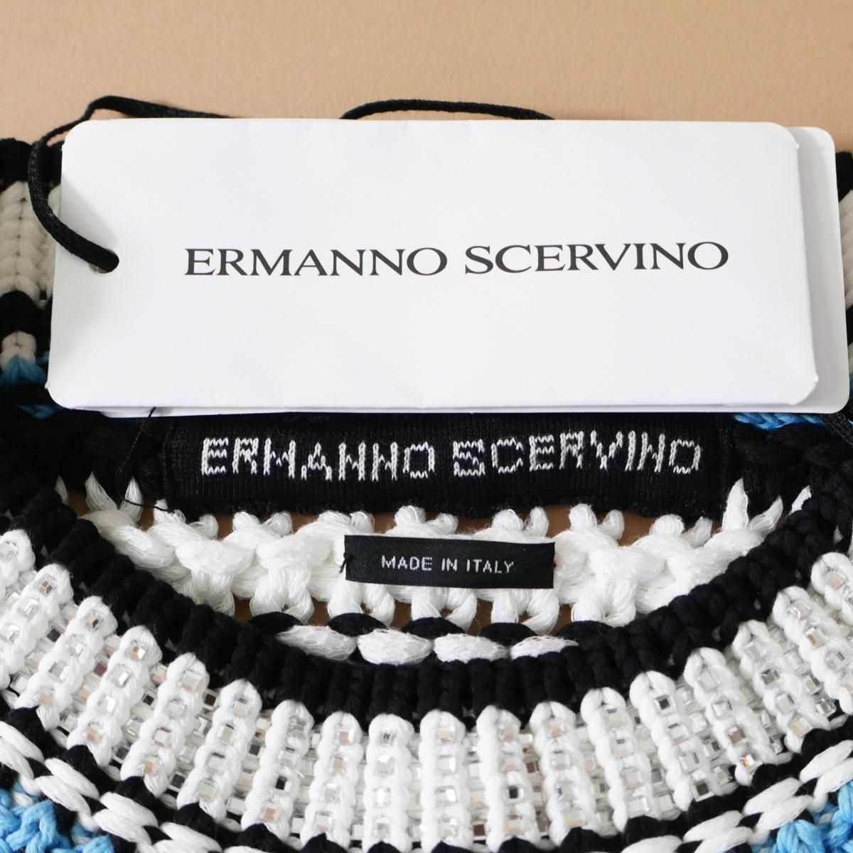 ERMANNO SCERVINO》デザインニットセーター/38/シェルビーノ ERMANNO SCERVINO》デザインニットセーター/38/シェルビーノ