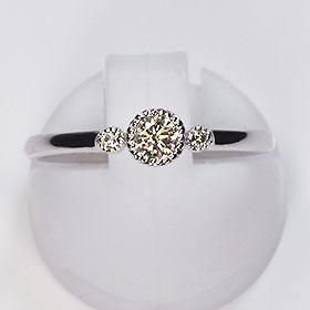 プラチナ・ダイヤモンド0.152ct(H&C・鑑別書カード付 プラチナ・ダイヤモンド0.152ct(H&C・鑑別書カード付