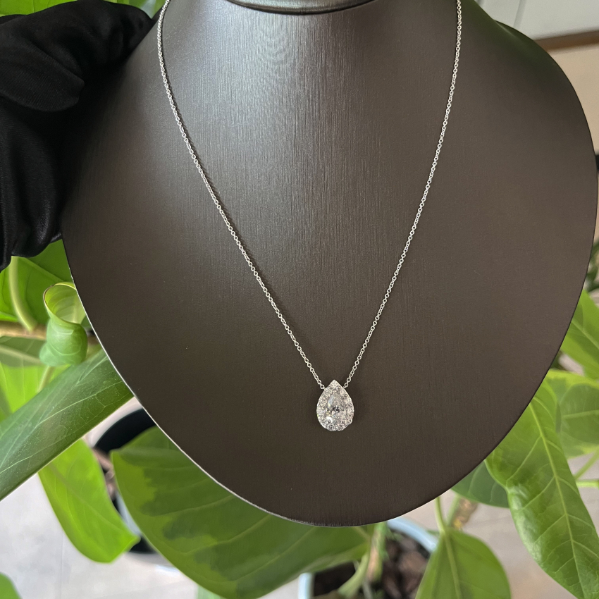 18k:オーダー】iconネックレス ペアシェイプカット 1ct ラボ 18k:オーダー】iconネックレス ペアシェイプカット 1ct ラボ