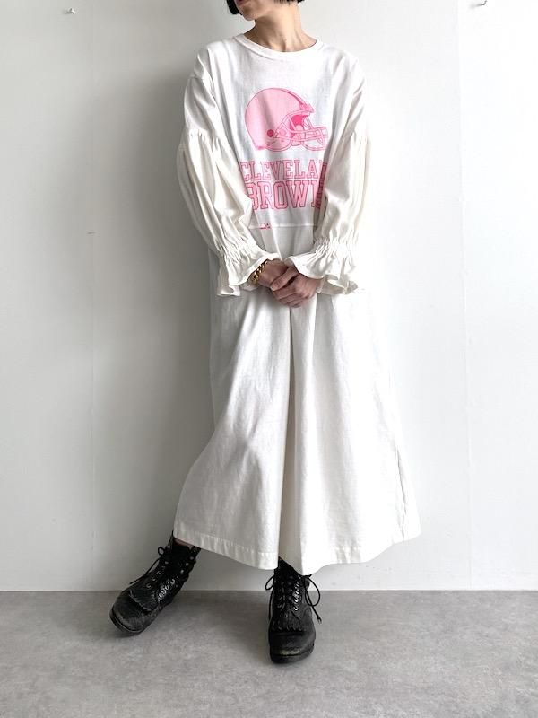 Remake long T-shirts dress / リメイク フリルスリーブ ロング Remake long T-shirts dress / リメイク フリルスリーブ ロング