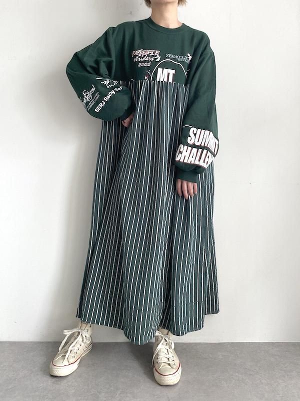 Remake long sweat dress / リメイクスウェットロングワンピース Remake long sweat dress / リメイクスウェットロングワンピース