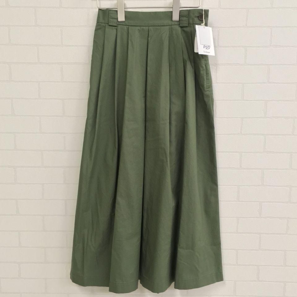 SARAHWEAR - Cotton Tencel インバーテッドプリーツスカート SARAHWEAR - Cotton Tencel インバーテッドプリーツスカート