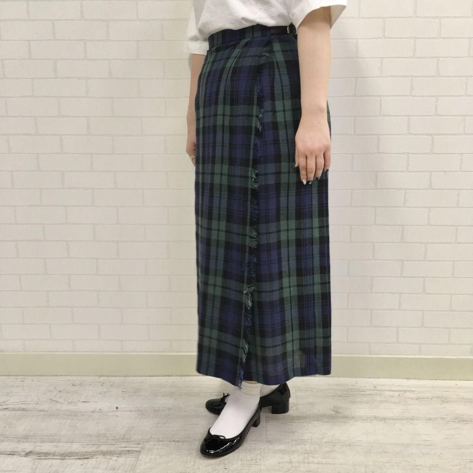 O'NEIL OF DUBLIN - 両脇ベルト 定番キルトスカート 麻 83cm丈 O'NEIL OF DUBLIN - 両脇ベルト 定番キルトスカート 麻 83cm丈