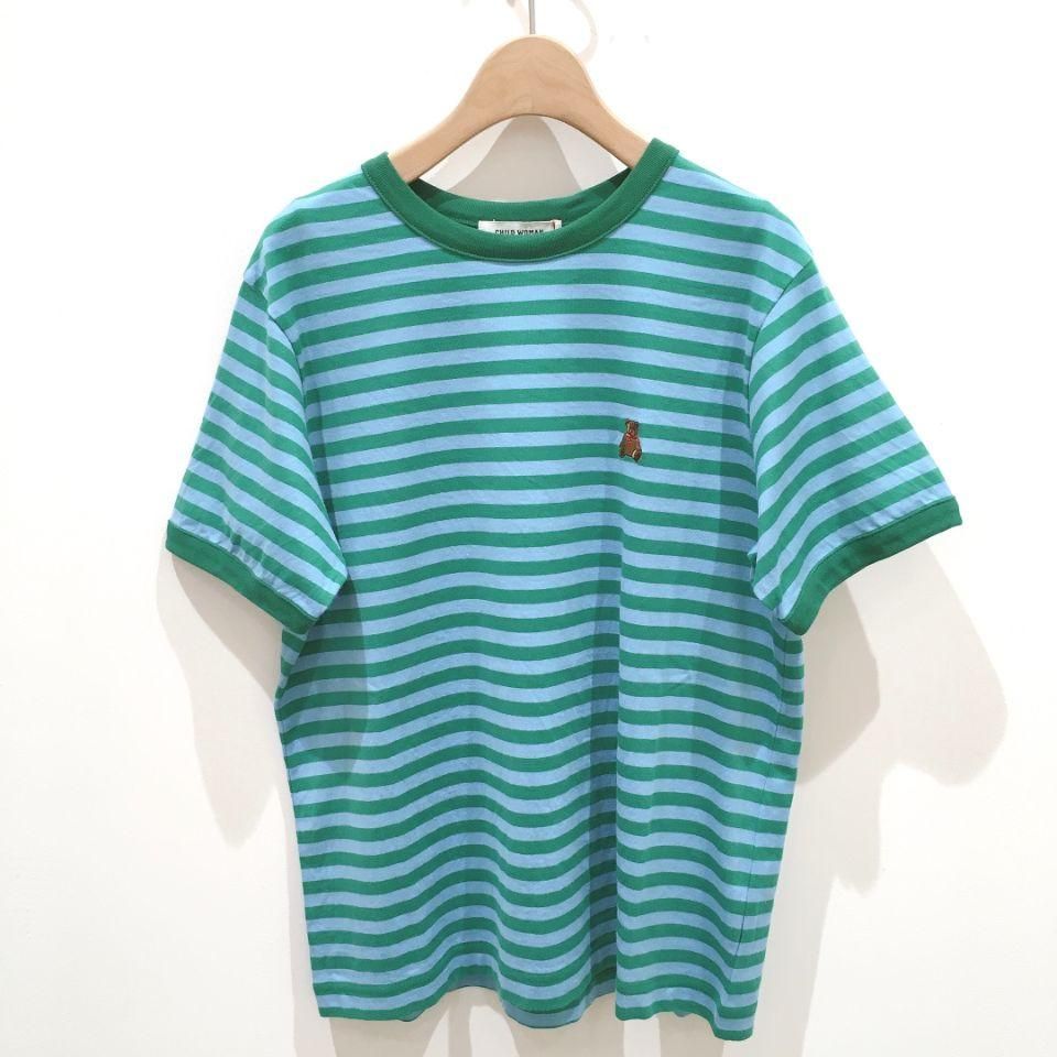 CHILD WOMAN - 40/2ボーダーシルケットくま刺繍Tシャツ CHILD WOMAN - 40/2ボーダーシルケットくま刺繍Tシャツ