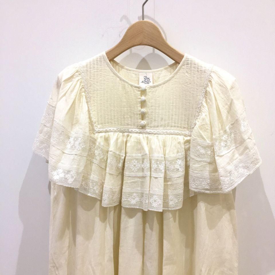 CHILD WOMAN - <Dot and Stripes>コットンボイル×マニーレース CHILD WOMAN - <Dot and Stripes>コットンボイル×マニーレース