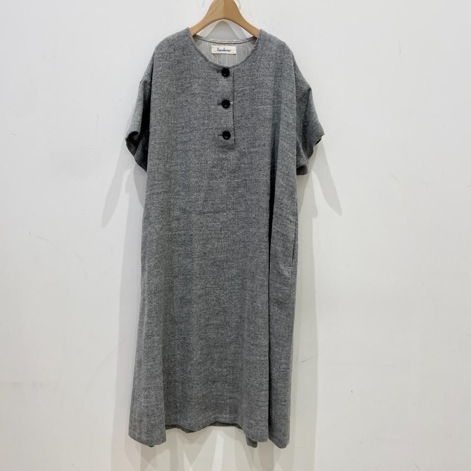 SARAHWEAR - Linen Wool Twill Dress(C4261) - Sheth Online SARAHWEAR - Linen Wool Twill Dress(C4261) - Sheth Online