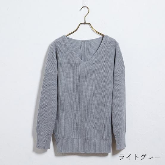 DRESS HERSELF オンライン セーター/シルクウール Vネック DRESS HERSELF オンライン セーター/シルクウール Vネック