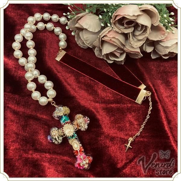 Spring Cross necklace gold クロス 十字架 ペンダント Spring Cross necklace gold クロス 十字架 ペンダント
