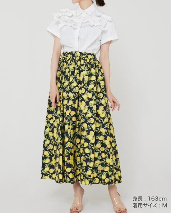 40%off】レモンプリントスカート(ネイビー) - seventen 40%off】レモンプリントスカート(ネイビー) - seventen