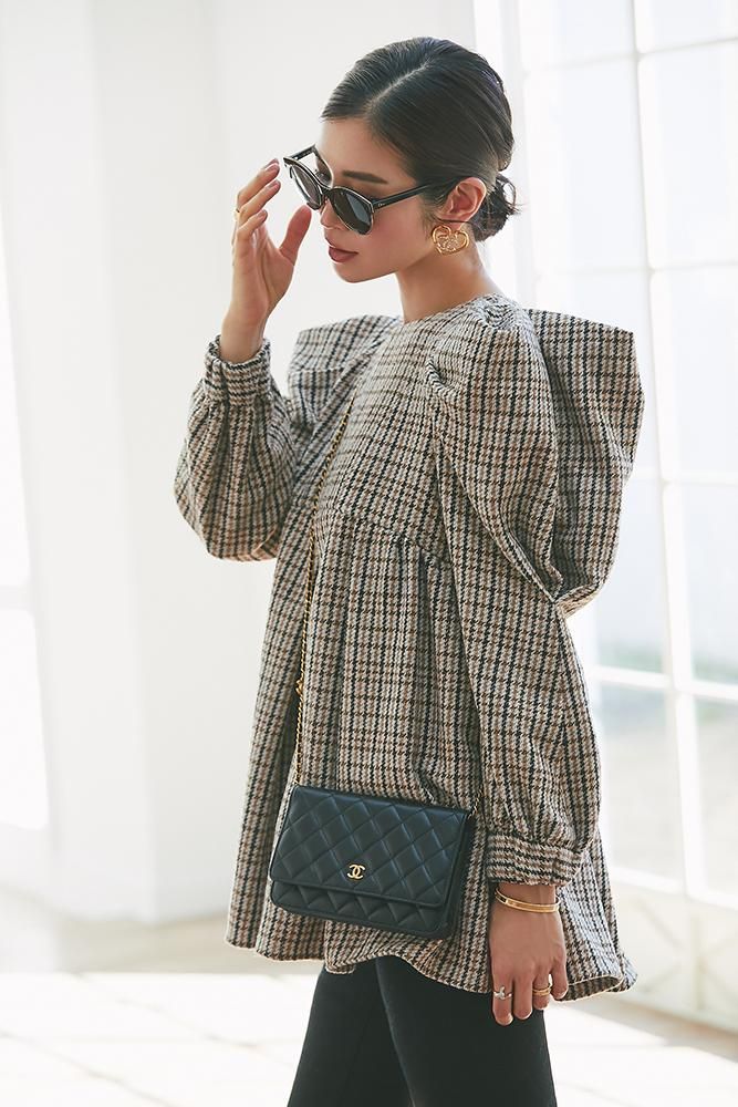 再入荷】チェックブラウス(ブラウン) - seventen 再入荷】チェックブラウス(ブラウン) - seventen