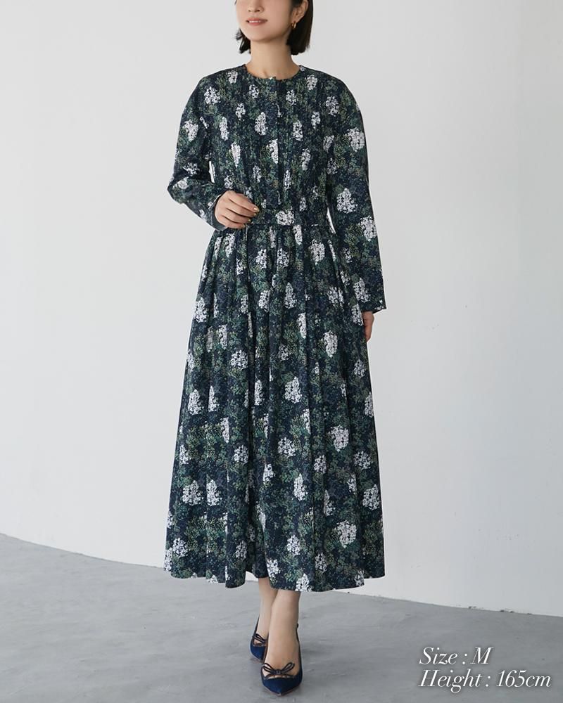 再入荷】ピンタックプリントワンピース(ライトピンク) - seventen 再入荷】ピンタックプリントワンピース(ライトピンク) - seventen