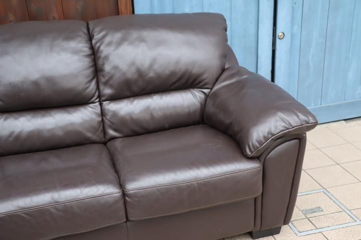 値下げ/IDC OTSUKA(大塚家具)のアルバ総本革張り3人掛けソファ 値下げ/IDC OTSUKA(大塚家具)のアルバ総本革張り3人掛けソファ