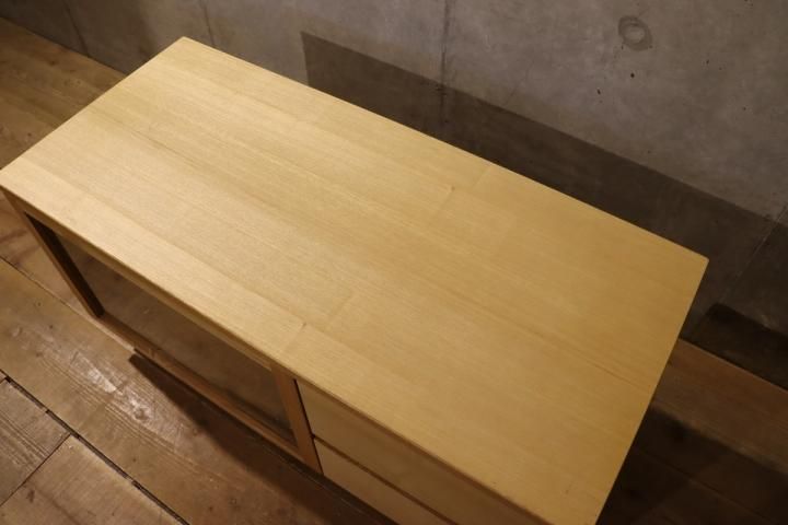 無印良品(MUJI)のタモ材 AVラック。シンプルなTVボードは圧迫感 無印良品(MUJI)のタモ材 AVラック。シンプルなTVボードは圧迫感