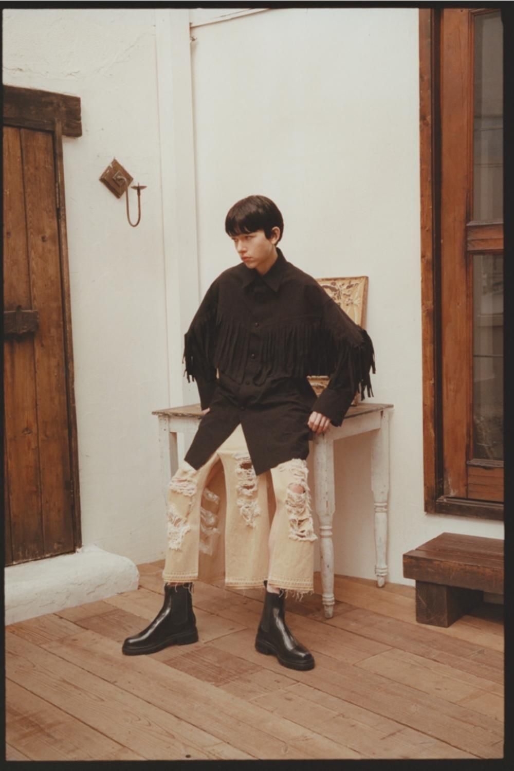 BELPER】CONSECUTIVE DENIM SKIRT(ベージュ) BELPER】CONSECUTIVE DENIM SKIRT(ベージュ)