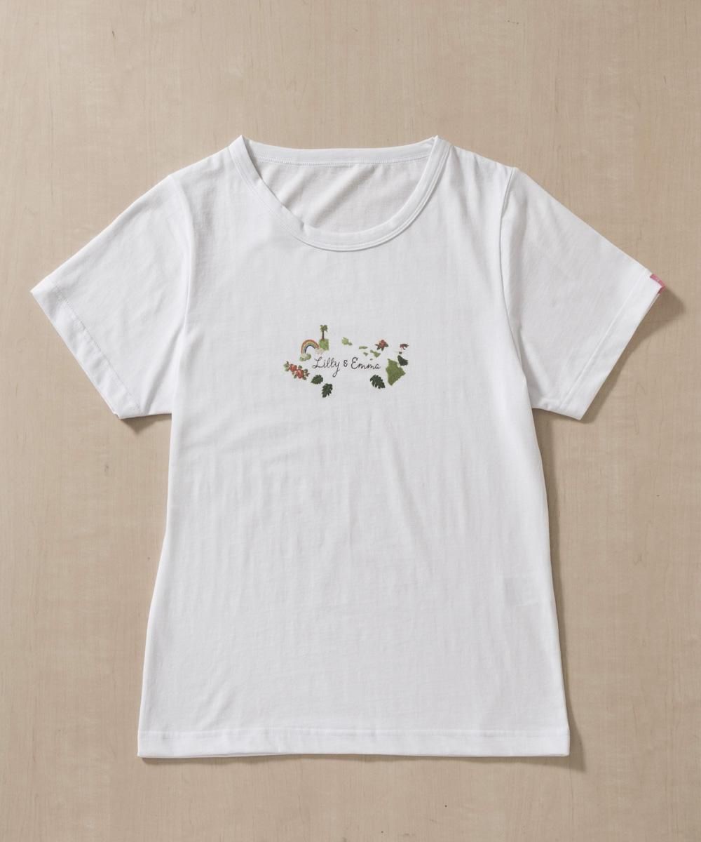 LADIES】刺繍デザインロゴTシャツ - Lilly & Emma 【リリー LADIES】刺繍デザインロゴTシャツ - Lilly & Emma 【リリー