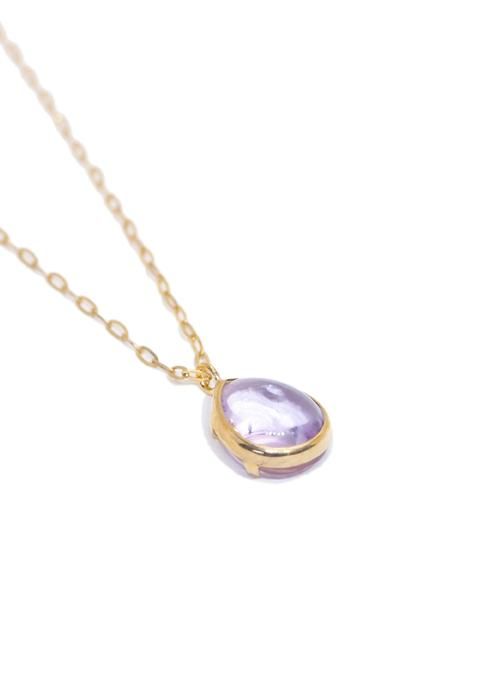 K10 ライトアメジストネックレス/パワーストーンドロップ | 宝石 K10 ライトアメジストネックレス/パワーストーンドロップ | 宝石