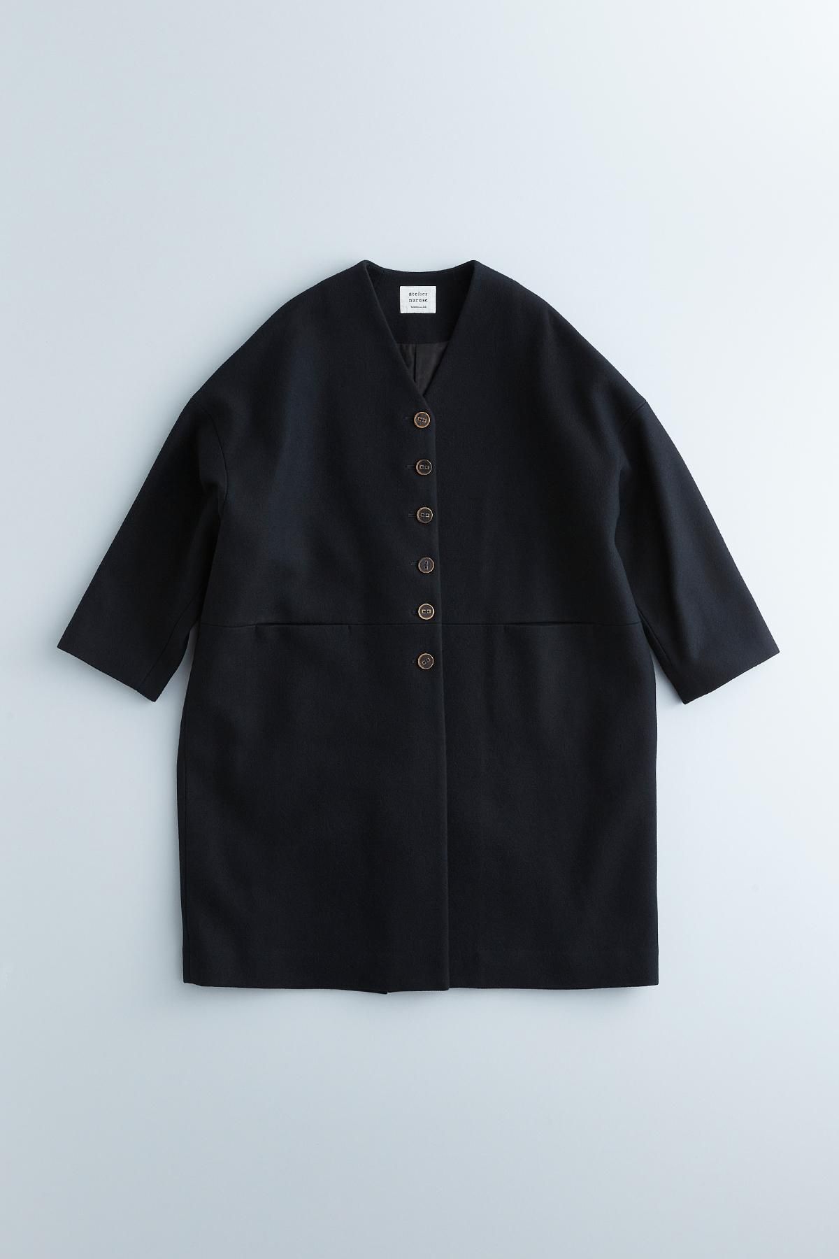 melton wool cocoon coat - atelier naruse|Online store|the an melton wool cocoon coat - atelier naruse|Online store|the an