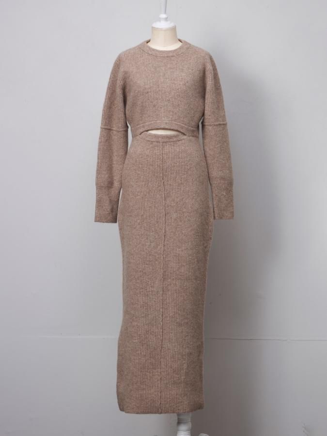 Alpaca Front Open Dress - ROSARYMOON OFFICIAL WEB STORE Alpaca Front Open Dress - ROSARYMOON OFFICIAL WEB STORE