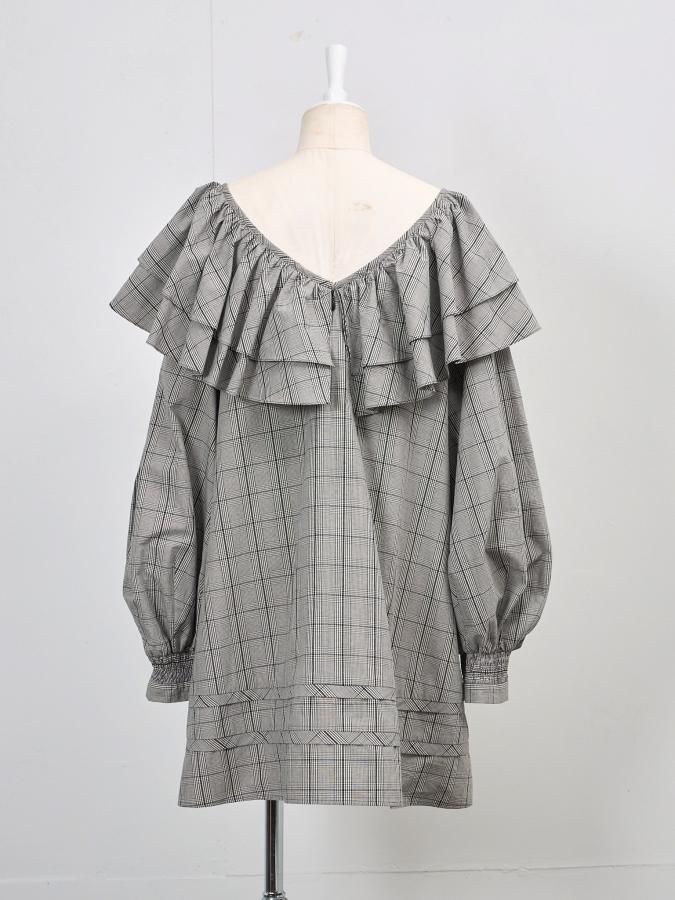 Frill Collar Glen Tunic - ROSARYMOON OFFICIAL WEB STORE Frill Collar Glen Tunic - ROSARYMOON OFFICIAL WEB STORE